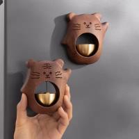 China Japanese bell decorative gifts Wooden refrigerator magnet door wind chimes wooden vintage doorbell for sale