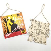 China Halloween Wooden Decoration Hanging Sign Ghost Festival Scene Decoration Christmas Party Ornaments Pendant for sale