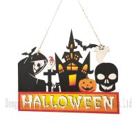 China Halloween Wooden Decoration Hanging Sign Ghost Festival Scene Decoration Christmas Party Ornaments Pendant for sale
