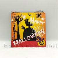 China Halloween Wooden Decoration Hanging Sign Ghost Festival Scene Decoration Christmas Party Ornaments Pendant for sale