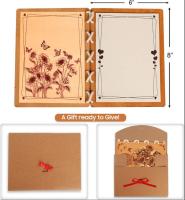China Sunflower Wooden Cards with Unique Design for Birthday Happy Anniversary Cards Wooden Greeting Cards to Show Appreciation for sale