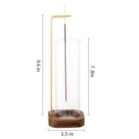 China Inverted Wood Incense Stick Holder with Wooden Base for Home Decor Yoga and Meditation Burner Pack for Aromas and Fragrances for sale
