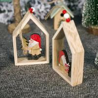 China Wooden Christmas decorations Three-dimensional painting Santa Claus display Creative Christmas tree decorations for sale