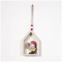 China Wooden Christmas decorations Three-dimensional painting Santa Claus display Creative Christmas tree decorations for sale