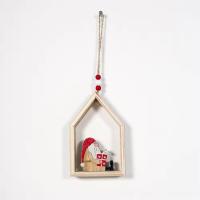 China Wooden Christmas decorations Three-dimensional painting Santa Claus display Creative Christmas tree decorations for sale