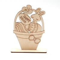China Wooden Easter Bunny tabletop bunny cutout home decorations DIY party decorations for sale