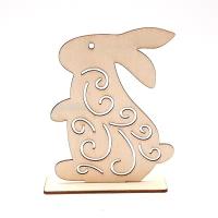 China Wooden Easter Bunny tabletop bunny cutout home decorations DIY party decorations for sale