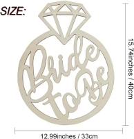 China Wooden booth props Front door decoration Large diamond wood sign Party Photo Wedding Bride shower party supplies for sale
