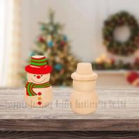 China Unfinished Wood Christmas Tree Snowman, DIY Natural Wooden Xmas Tree for Arts and Crafts Children Graffiti Drawing Tool for sale