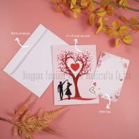 China Handmade Heart Card Pop Up 3D Heart Flower Card Romantic Love Letter Greeting Anniversary Wedding Valentine Birthday Gift Card for sale