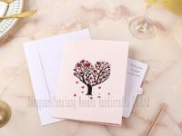 China Handmade Heart Card Pop Up 3D Heart Flower Card Romantic Love Letter Greeting Anniversary Wedding Valentine Birthday Gift Card for sale