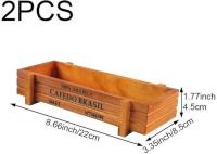 China potting pots Wood Planter Box Wooden Succulent Planter Decorative  2 Pcs for sale
