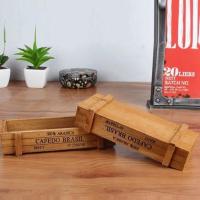 China potting pots Wood Planter Box Wooden Succulent Planter Decorative  2 Pcs for sale
