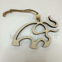 China Wooden Elephant Christmas Ornament with Story, Friendship Gift for Best Sisters Friends for sale