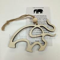 China Wooden Elephant Christmas Ornament with Story, Friendship Gift for Best Sisters Friends for sale