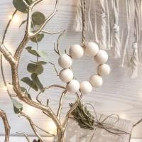 China Wooden Bead Christmas Tree Scandinavian Holiday Decor for sale
