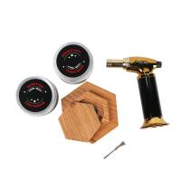 China Deluxe Wooden Cocktail Smoker Set with Cocktail Smoker and Wood Chips (Butane Free) for sale