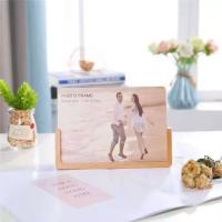 China Solid Wood U-Shaped Picture Frame for Ornament.Desktop Wooden Calendar Base. Meeting Nameplate Base Acrylic U-Shaped Frame Base for sale