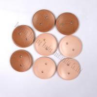 China Wooden Buttons, Round Blank Wood Buttons with 2 Holes for Crafts and Sewing Project, Natural Color for sale