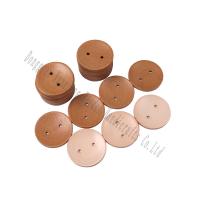 China Wooden Buttons, Round Blank Wood Buttons with 2 Holes for Crafts and Sewing Project, Natural Color for sale