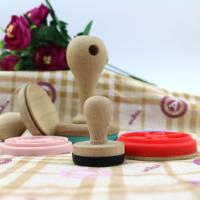 China Childrens Toy Silk Printing Cartoon Cookie Stamp Gift Custom Wooden Toy Stamp for sale