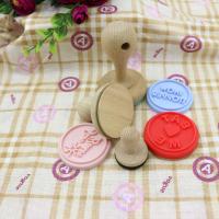 China Childrens Toy Silk Printing Cartoon Cookie Stamp Gift Custom Wooden Toy Stamp for sale