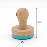 China BEECH Wooden Stamp 63mm Colorful Wooden Biscuit Cookie  Stamps for sale