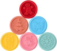 China BEECH Wooden Stamp 63mm Colorful Wooden Biscuit Cookie  Stamps for sale