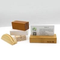 China Wooden Place Cards Base Wood Menu Stand Home Office Wedding Decor for sale