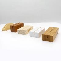 China Wooden Place Cards Base Wood Menu Stand Home Office Wedding Decor for sale
