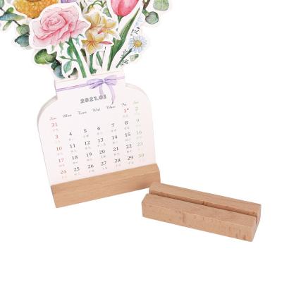China Wood Base Wooden Menu Holder Table Card Holder Postcard Photo Picture Display Stand for Desk Home Party Office Decoration for sale