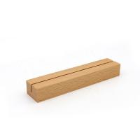 China Wood Base Wooden Menu Holder Table Card Holder Postcard Photo Picture Display Stand for Desk Home Party Office Decoration for sale