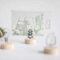 China Wooden Memo Clip Wood Holder Party Decoration Card Holders Picture Memo Note Photo Clip Holder for sale