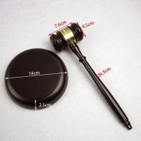 China Factory Custom Solid Wooden Gavel Hammer Sound Block Set For Lawyer Judge for sale