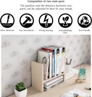 China Simple Expandable Desktop Organizer Office Storage Rack Adjustable Wooden Display Shelf for sale