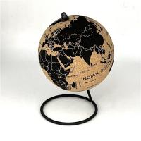 China Factory Supply Cork Tellurion Globe Customize Cork Decoration Ornament Creative Wooden Crafts for sale