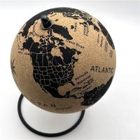 China Factory Supply Cork Tellurion Globe Customize Cork Decoration Ornament Creative Wooden Crafts for sale