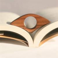 China Hot Sale Handmade wooden book reading bookmark thumb wooden book page holder wooden book ring for sale