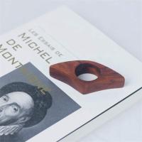 China Hot Sale Handmade wooden book reading bookmark thumb wooden book page holder wooden book ring for sale