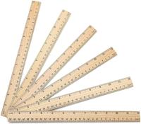 China High Quality 30cm Wooden Rulers Double Sided 2 Scale School Ruler Measuring For Home Student Office Use for sale