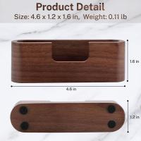 China Natural Desktop Wooden Business Card Memo Holder Wooden Cards Storage Stand For Office Tabletop for sale