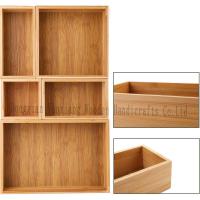China Bamboo Drawer Organizer Set, Multi-use Storage Box Set, Varied Sizes Junk Drawer Organizer for Office, Home, Bedroom, Bathroom for sale