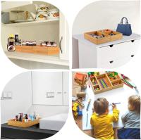 China Bamboo Drawer Organizer Set, Multi-use Storage Box Set, Varied Sizes Junk Drawer Organizer for Office, Home, Bedroom, Bathroom for sale
