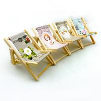 China Phone holder wooden beach chair cellphone stand for sale