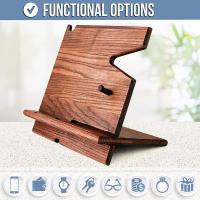China Cell Phone Stand Watch Holder  Men Wood Mobile Base Nightstand Charging Docking Station Women Accessories Wooden Storage for sale