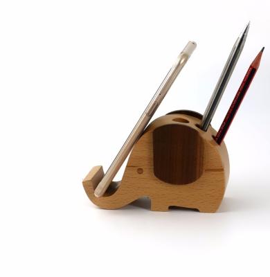 China Decorative wooden animal cell phone holder stand for sale