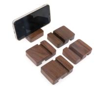 China Walnut wooden cell phone stand Wooden Desktop Mobile Phone Holder for sale