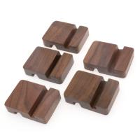 China Walnut wooden cell phone stand Wooden Desktop Mobile Phone Holder for sale