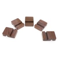 China Walnut wooden cell phone stand Wooden Desktop Mobile Phone Holder for sale