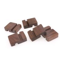 China Walnut wooden cell phone stand Wooden Desktop Mobile Phone Holder for sale